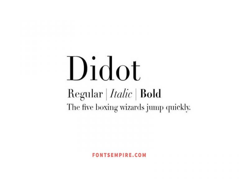 Didot Font Family Free Download - Fonts Empire