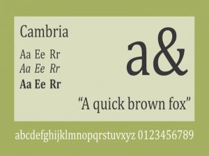 Cambria Font Free Download - Fonts Empire