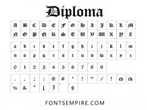 Diploma Font Free Download - Fonts Empire