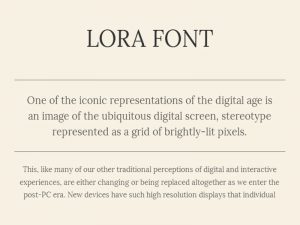 Lora Font Family Free Download - Fonts Empire