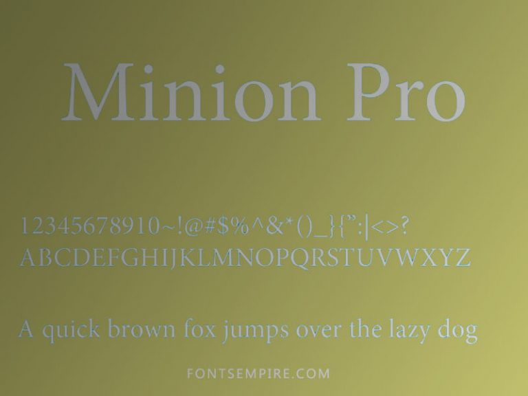 Minion Pro Font Family Free Download - Fonts Empire