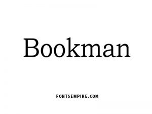 Bookman Font Free Download - Fonts Empire