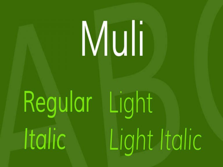 Muli Font Family Free Download - Fonts Empire