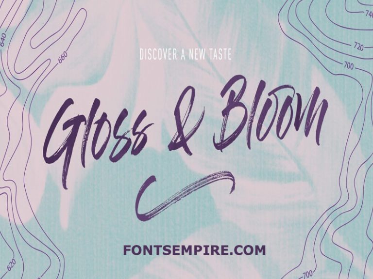 Gloss and Bloom Font Free Download - Fonts Empire