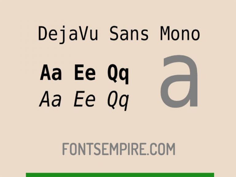 DejaVu Sans Mono Font Family Free Download - Fonts Empire