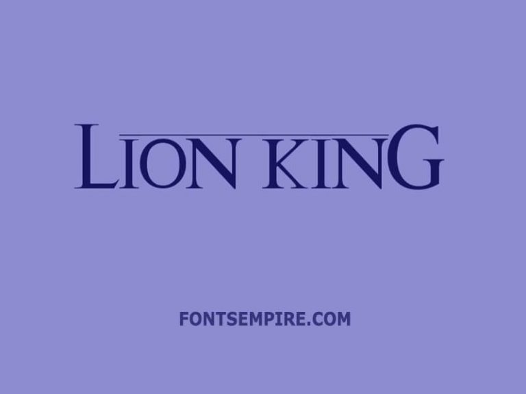 Lion King Font Free Download - Fonts Empire