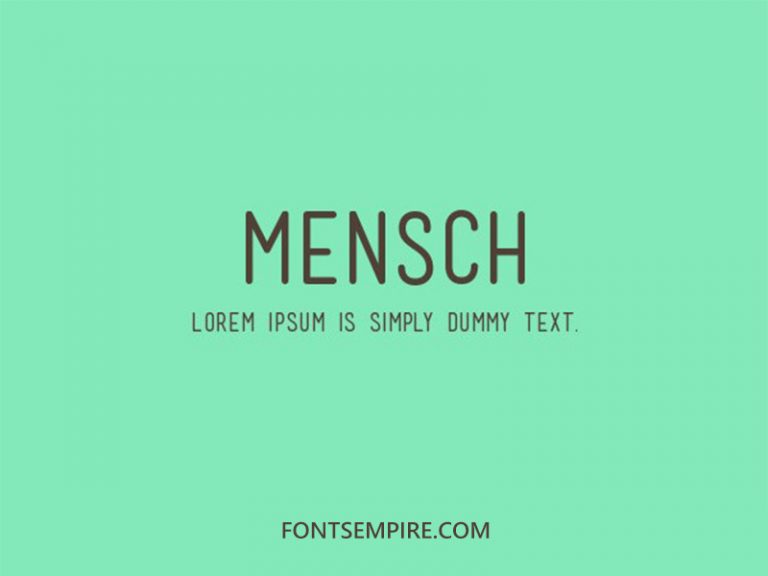 Mensch Font Free Download - Fonts Empire
