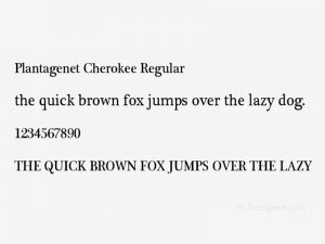 Plantagenet Cherokee Font Download - Fonts Empire