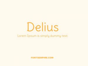 Delius Font Free Download - Fonts Empire