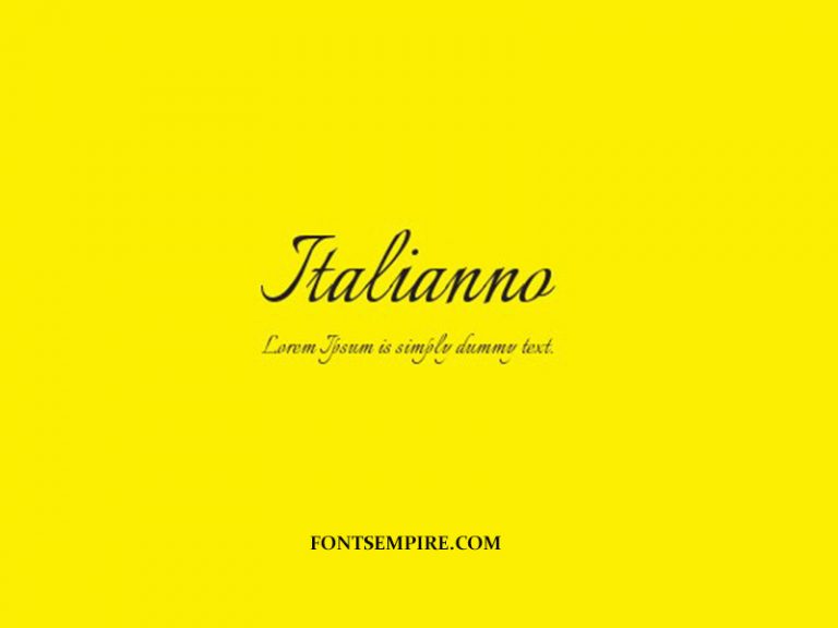 Italianno Font Free Download - Fonts Empire