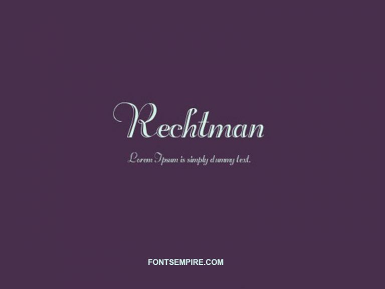 Rechtman Font Free Download - Fonts Empire