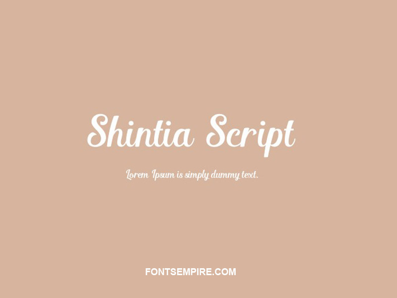 Shintia Script Font Download Fonts Empire