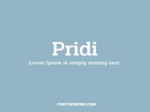 Pridi Font Free Download - Fonts Empire