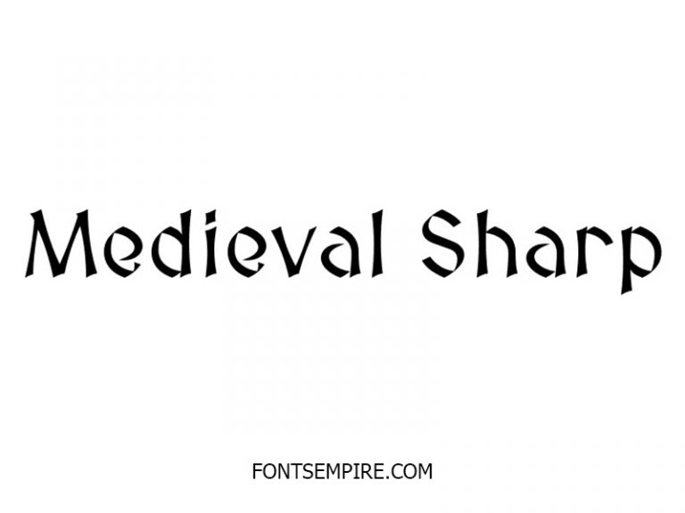 Medieval Sharp Font Free Download - Fonts Empire