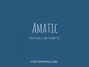 Amatic Font Free Download - Fonts Empire