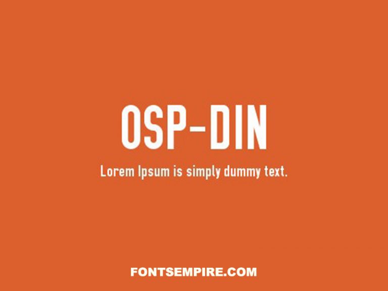 Osp Din Font Free Download - Fonts Empire