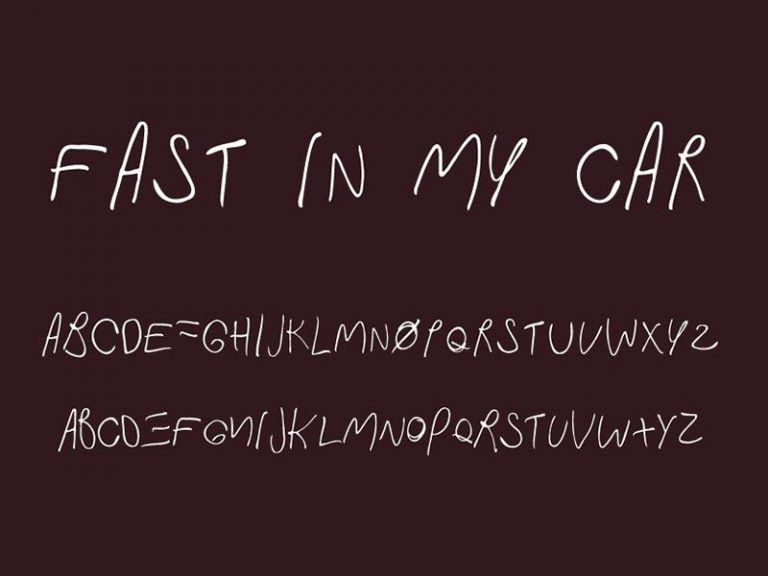 Fast in My Car Font Free Download - Fonts Empire