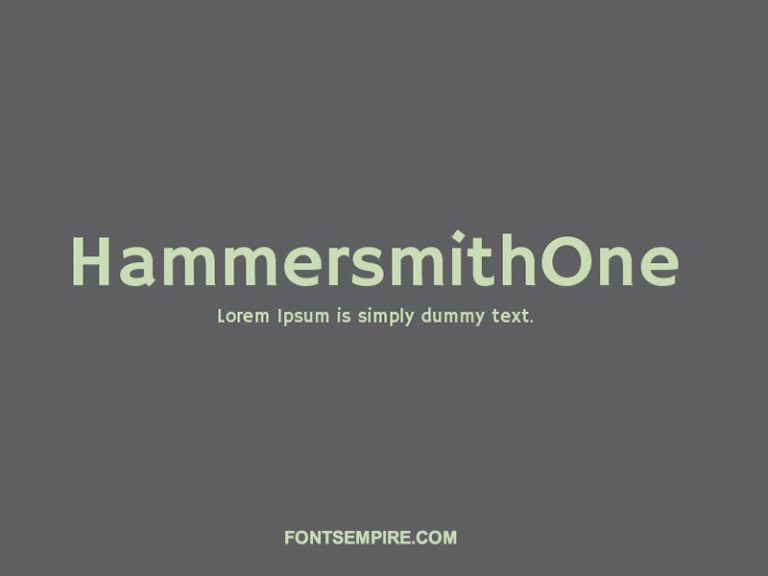 Hammersmith One Font Free Download - Fonts Empire