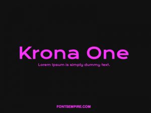 Krona One Font Free Download - Fonts Empire