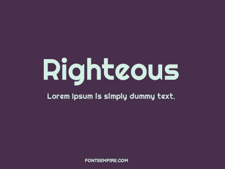 Righteous Font Free Download - Fonts Empire