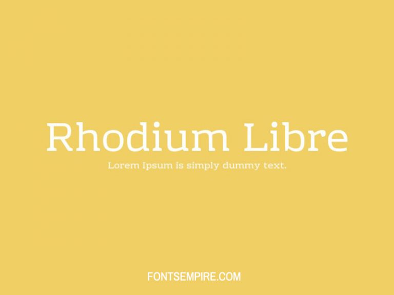 Rhodium Libre Font Free Download - Fonts Empire