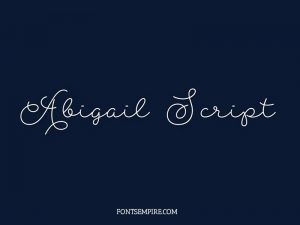 Abigail Script Font Free Download - Fonts Empire