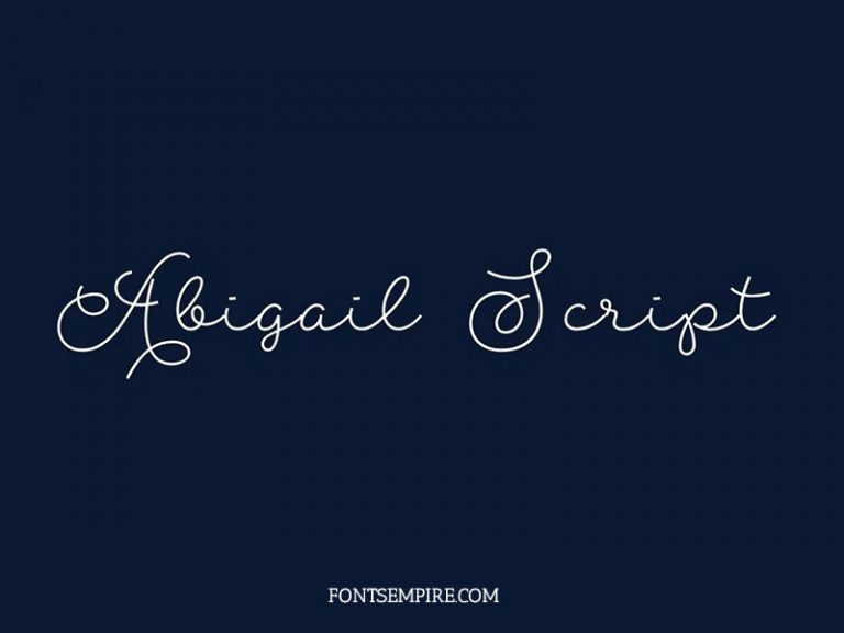 Abigail Script Font Free Download - Fonts Empire